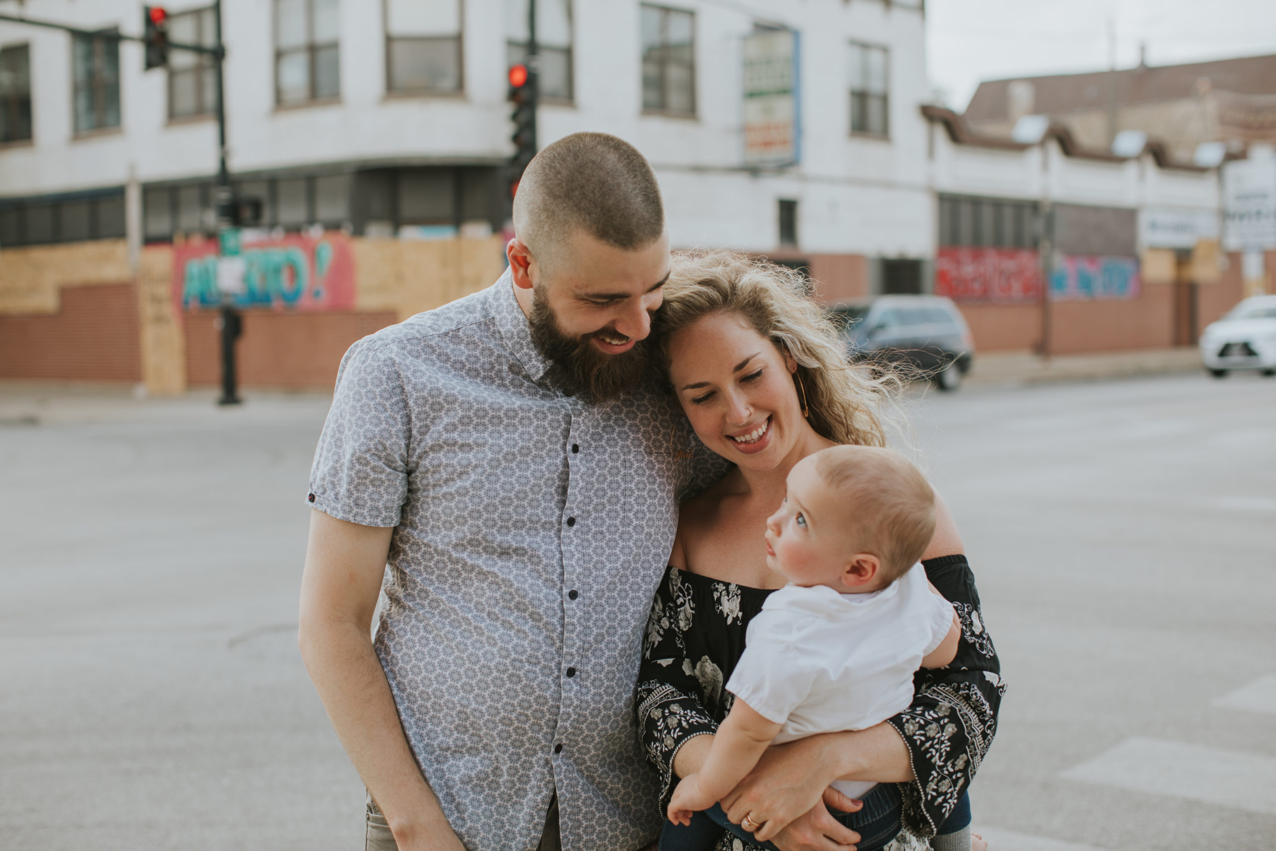 Sweeney Family in their neighborhood- Chicago, Il - hawaimages.com